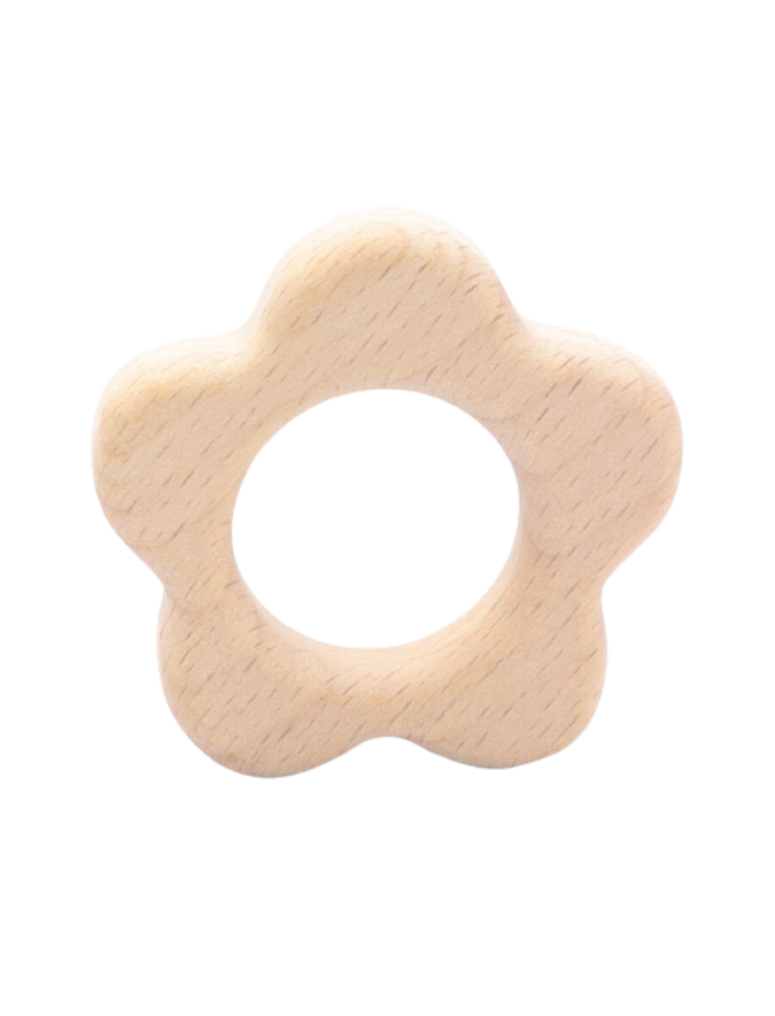 Anneau de Dentition en Bois Fleur 50m x 50mm - Mercerie Center